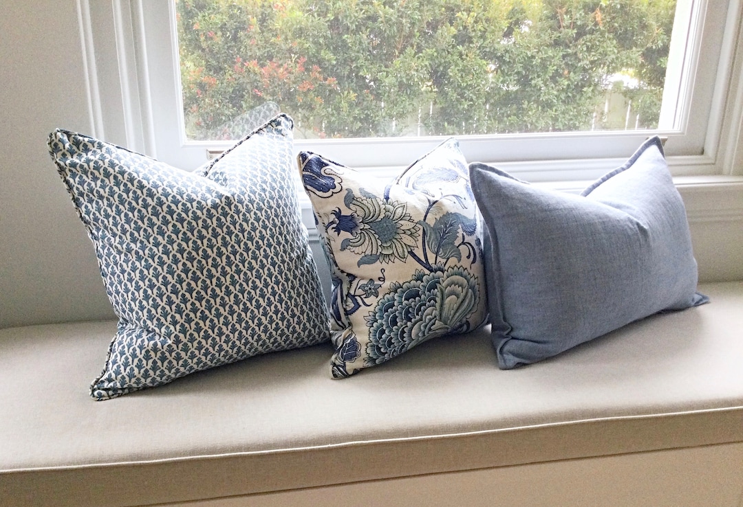 Hamptons Style Cushions, Linen Cushions, Jacobean Pillows, Hampton's ...