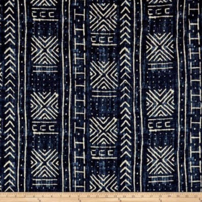 Mali Mud Cloth Linen Cushions Deep Blue Cushions Tribal - Etsy