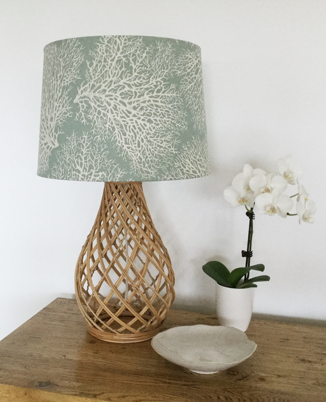 Lampshade Coastal Decor Lamp Shade Beach Decor Coastal Decor Spa Green ...