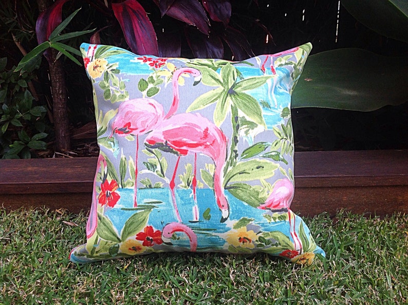 Cushions Pink Flamingo Cushions Outdoor Pillows Outdoor - Etsy