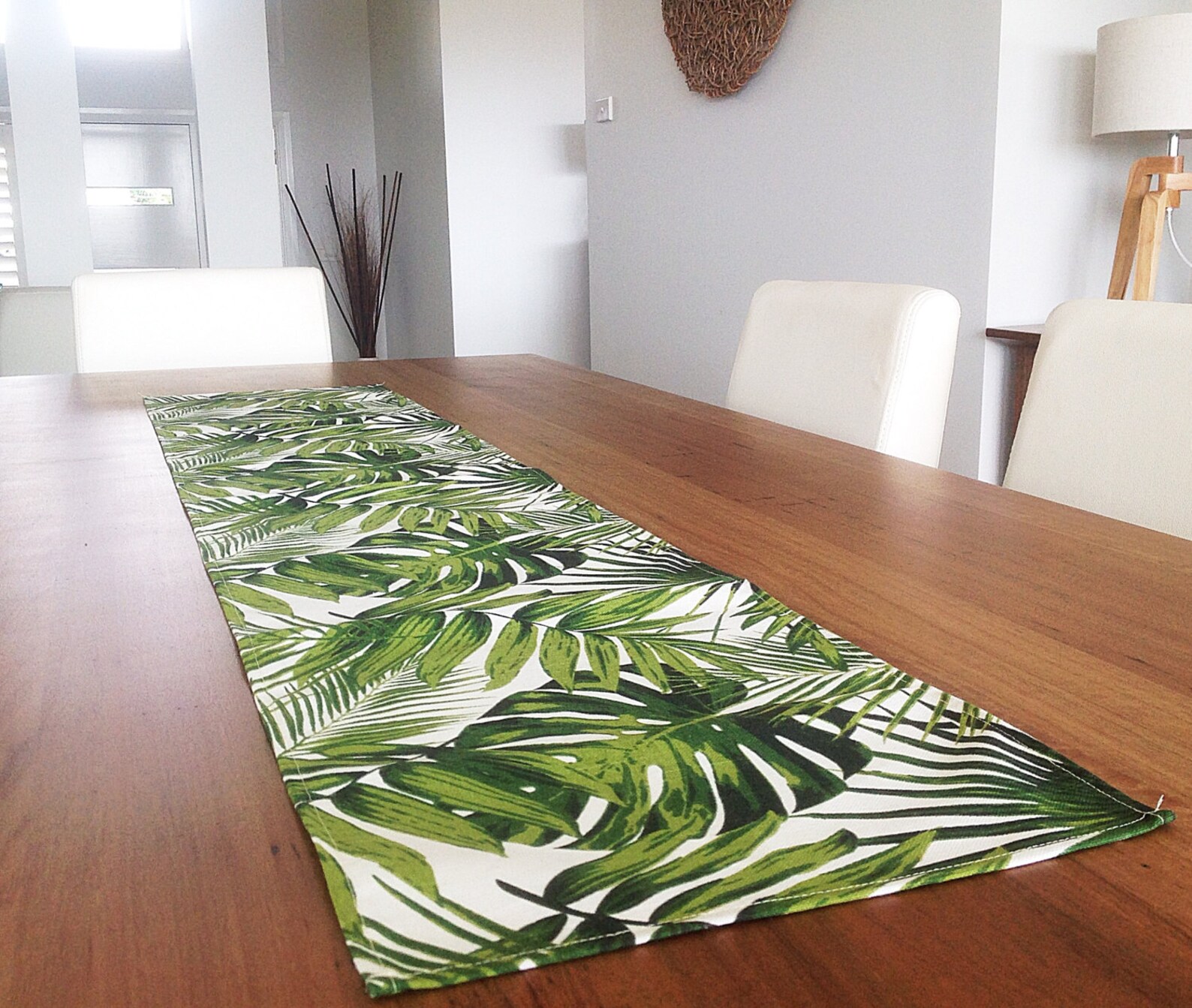 Palm Leaves Tropical Table Runner Coastal Classic. Vintage - Etsy Australia