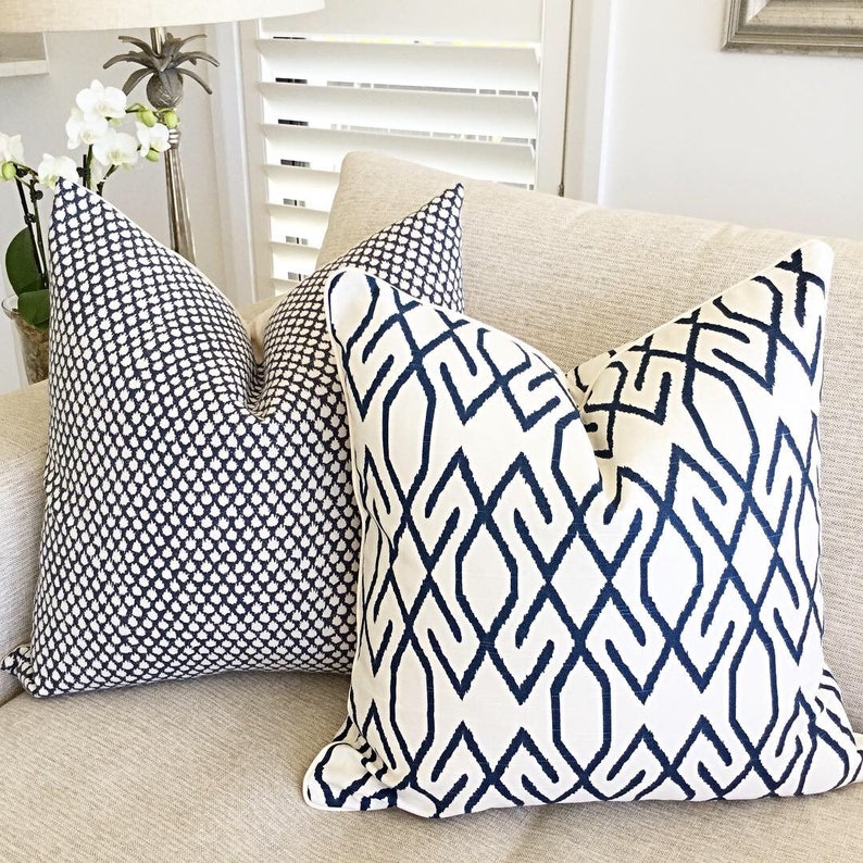 Hampton's Cushion Covers Hampton's Style Pillows | Etsy