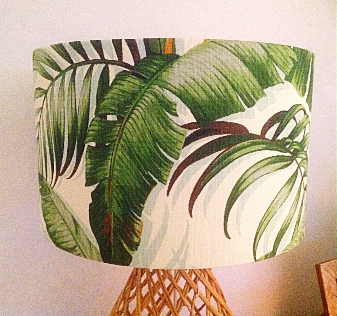 Lampshade, Lamp Shade, Palms Tropical Style, Palmier Lampshade, Coastal ...