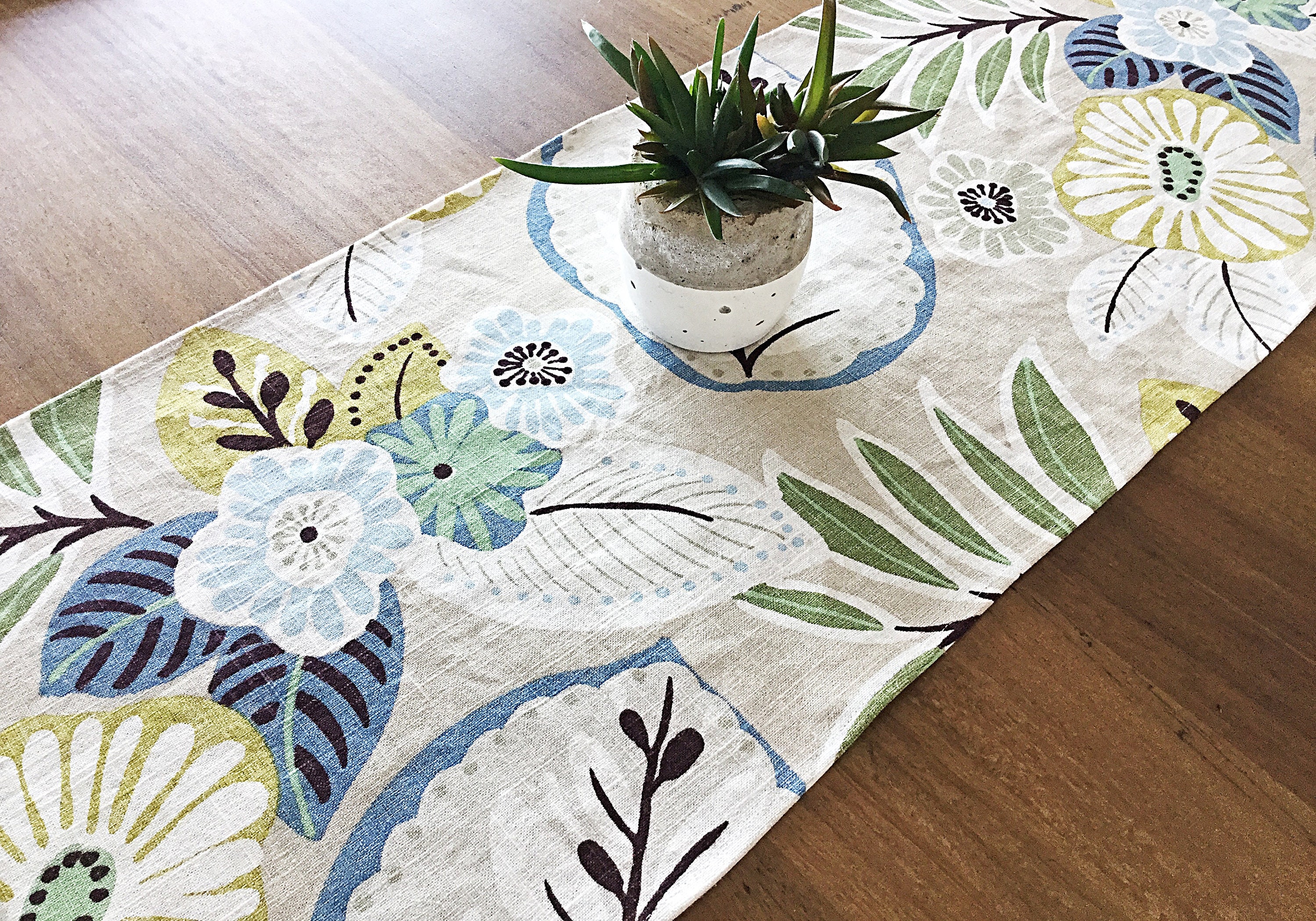 Coastal Table Runner Tropical Style Beach House Decor. Linen | Etsy ...