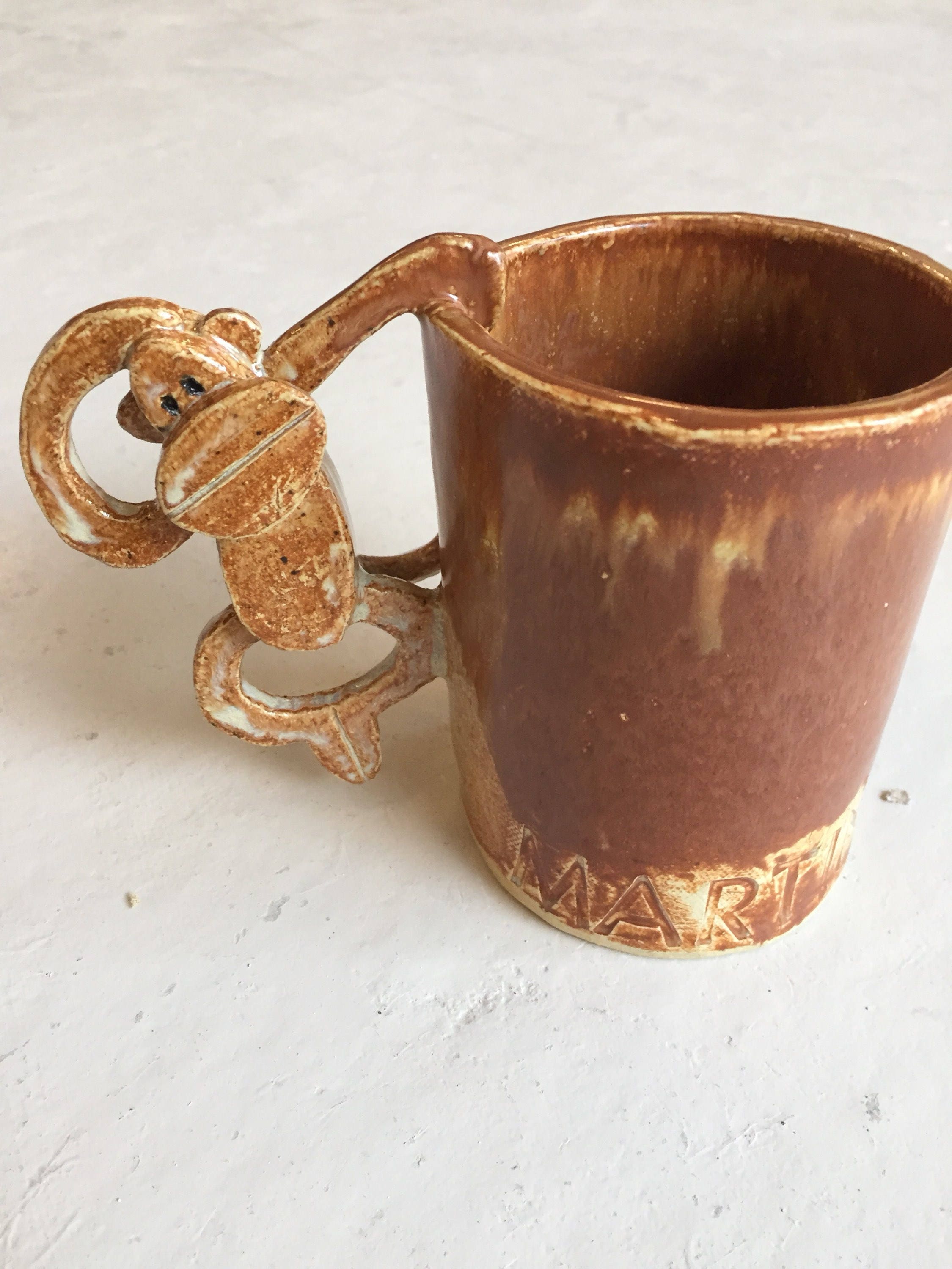 Handmade Hanging Monkey Mug | Etsy