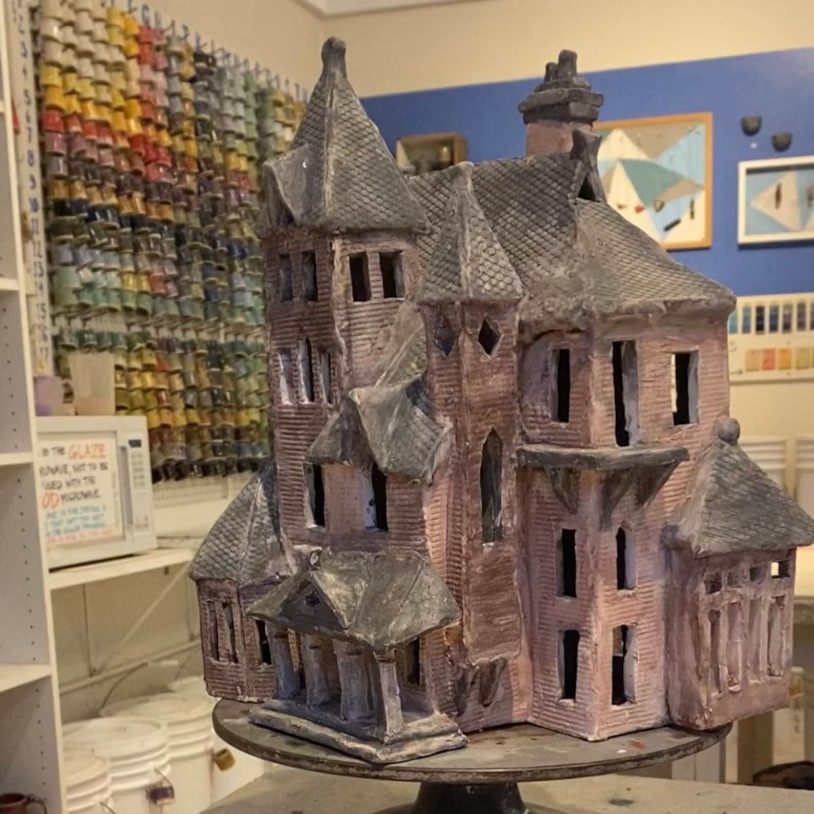 Ceramic Haunted House - Etsy