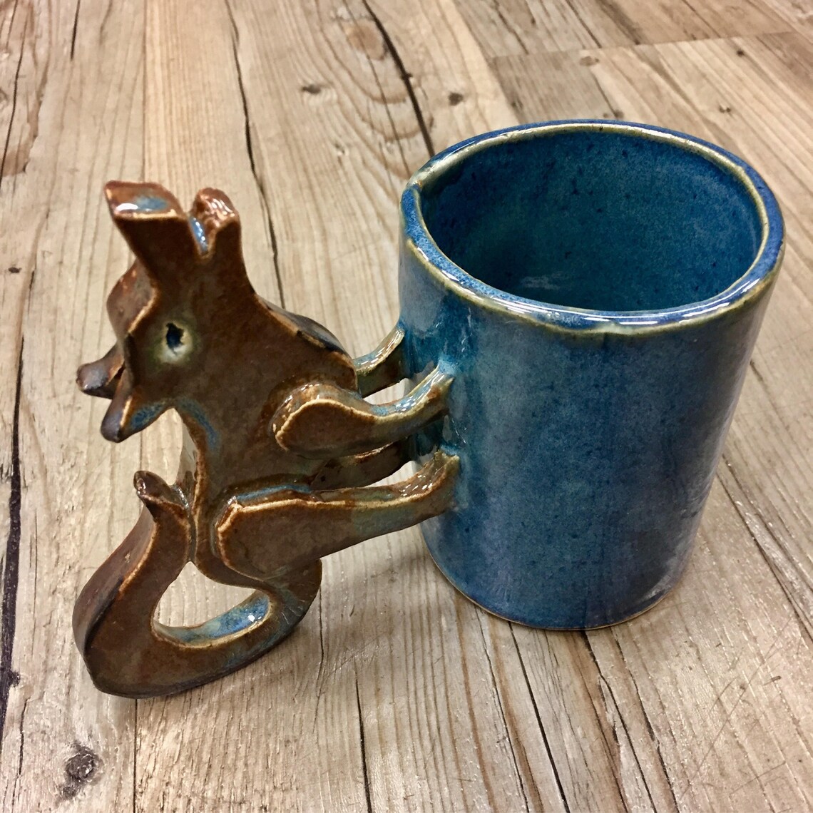 Handmade Howling Wolf Mug - Etsy