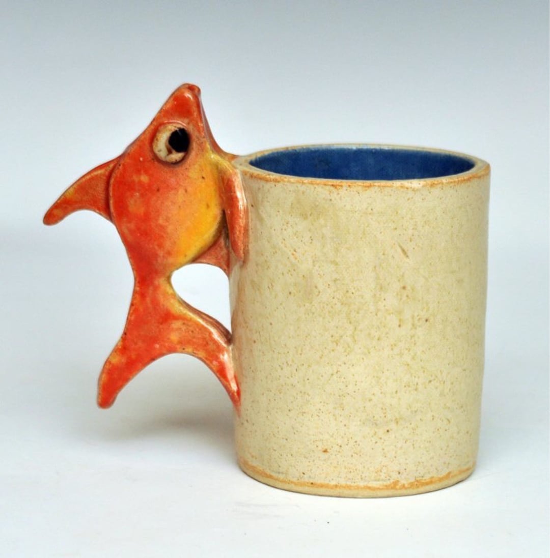 Handmade Ceramic Goldfish Cup - Etsy