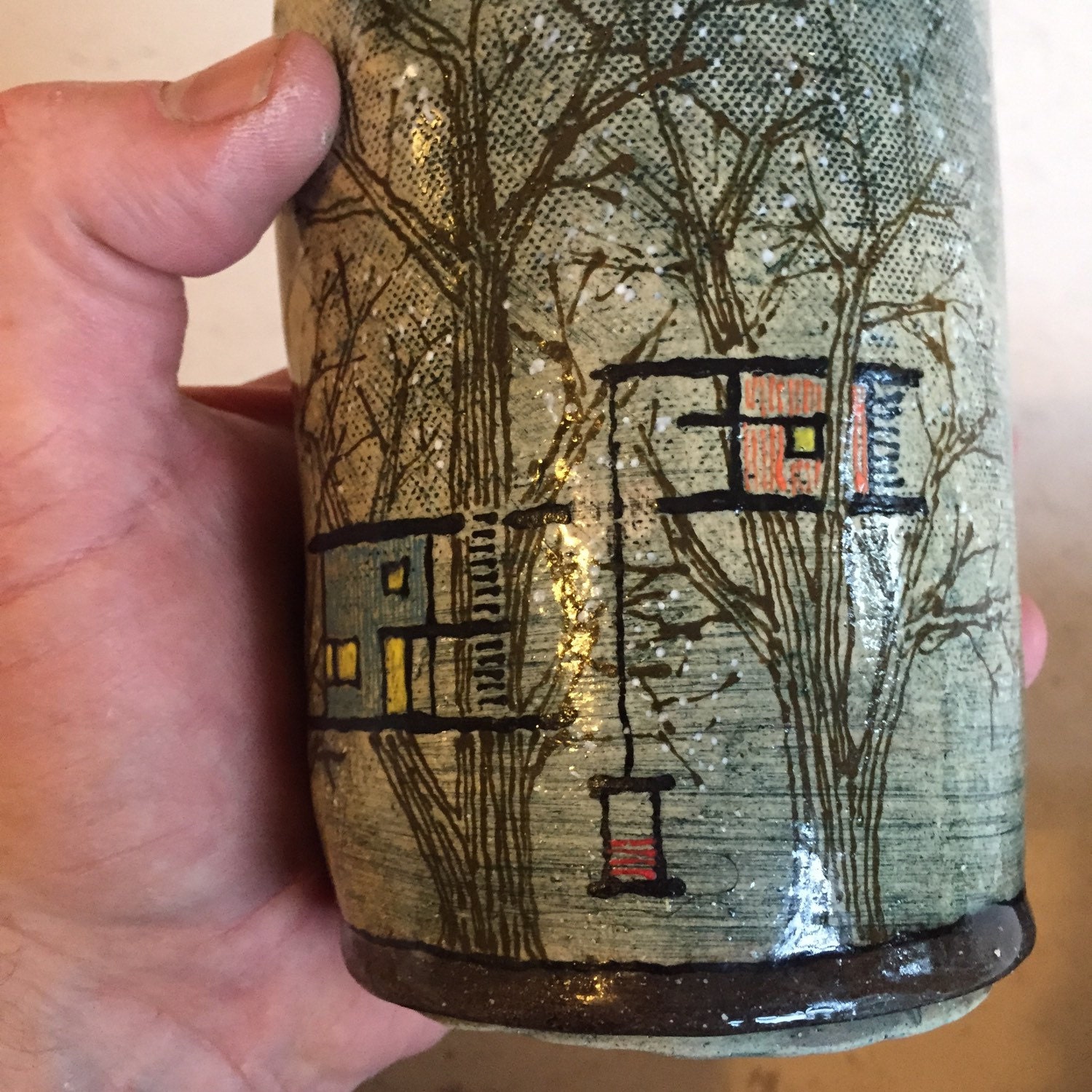 Ceramic Treehouse Tumbler or Utensil Cup - Etsy