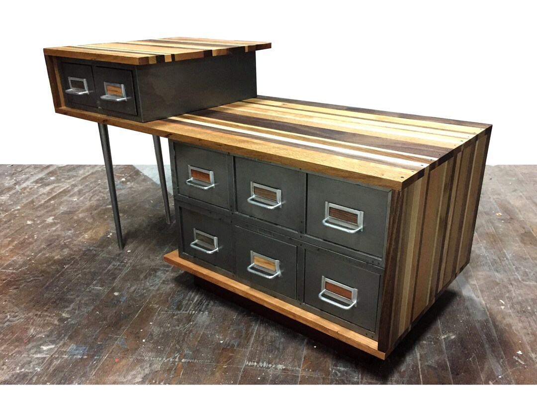 Industrial Modern Assorted Reclaimed Wood Console Table - Etsy