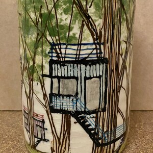 Ceramic Treehouse Tumbler or Utensil Cup - Etsy