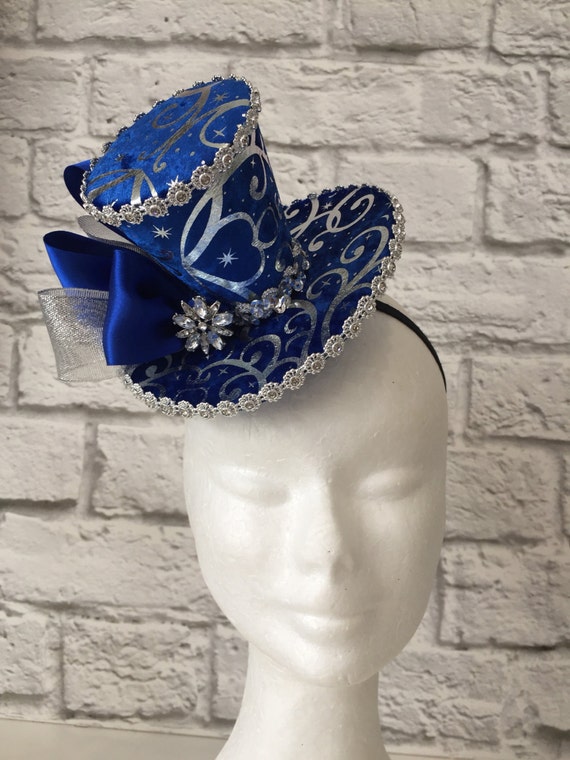 Blue Diamante Mini Top Hat / NYE Mini Top Hat | Etsy