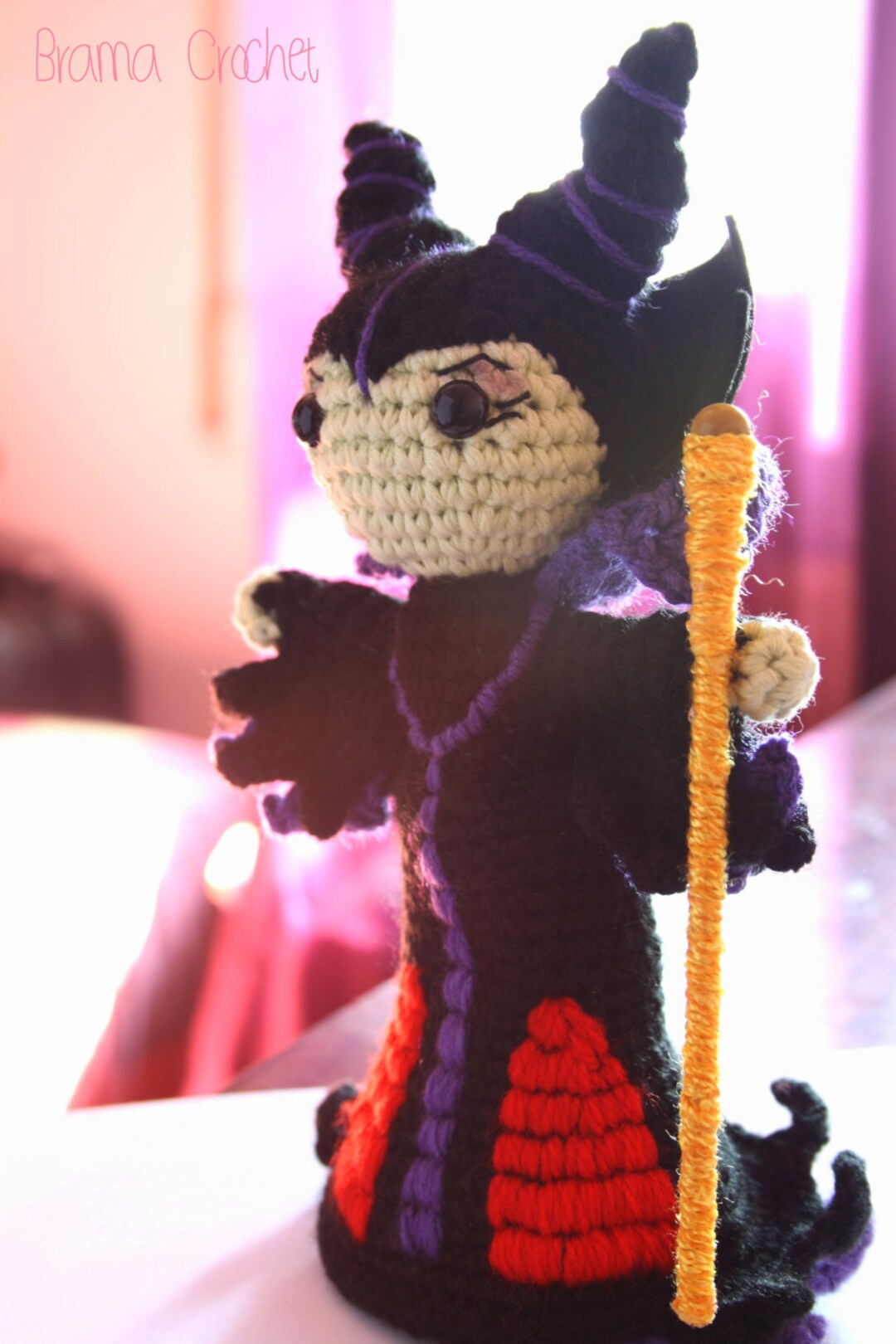 Maleficent Kawaii Crochet Amigurumi Doll · Handmade Crochet Toy Plush ...