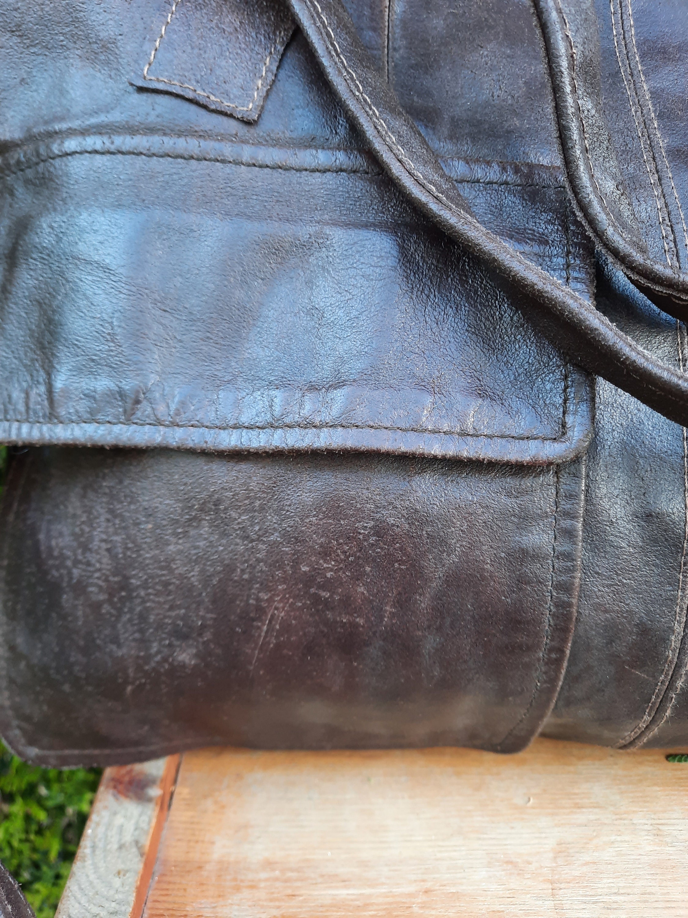 Brown Recycled Leather// Leather Jacket - Etsy