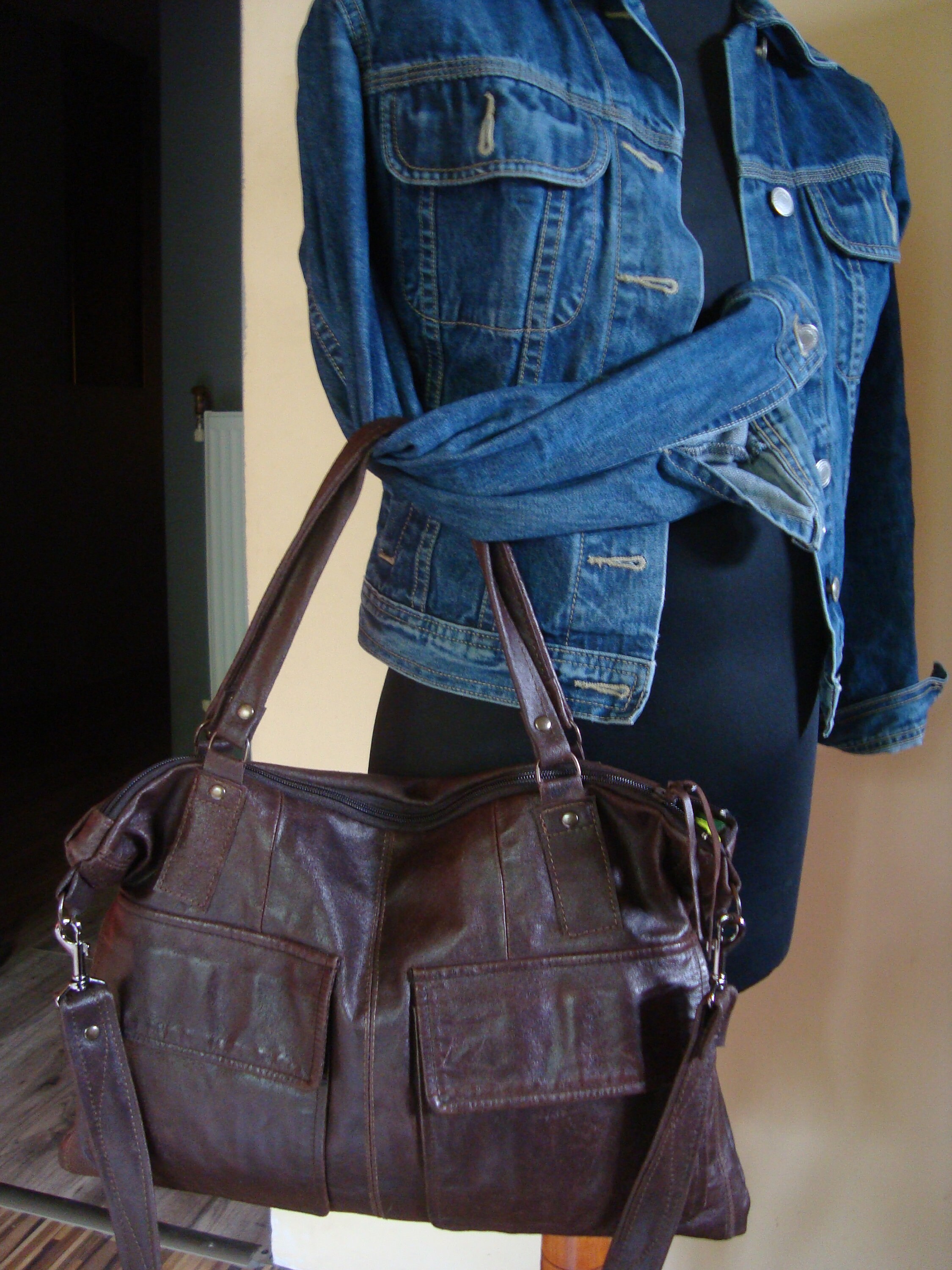 Brown Recycled Leather// Leather Jacket - Etsy