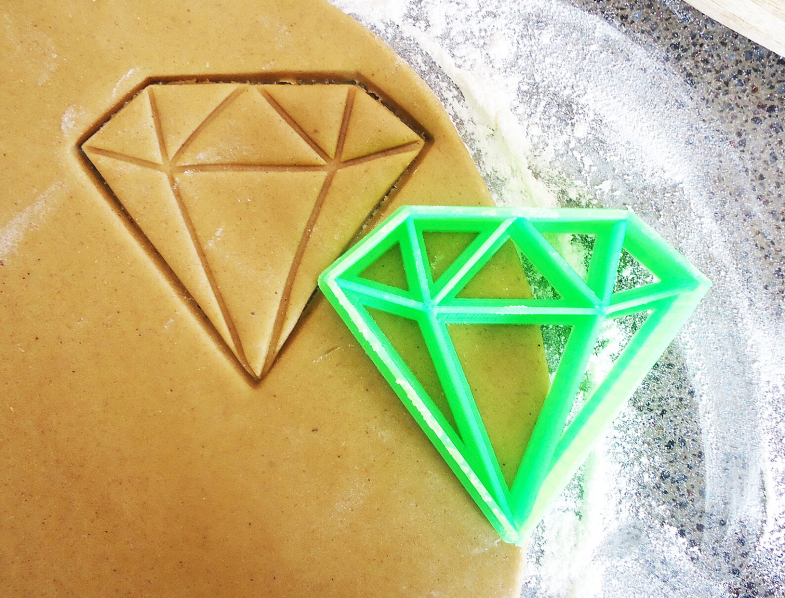 3D Printed Geometric Diamond Cookie Cutter - Etsy