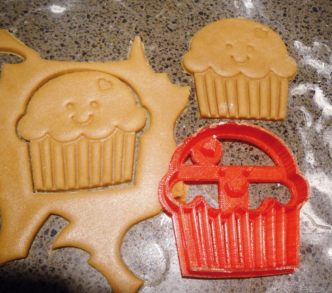 3D Printed Cupcake Cookie Cutter - Etsy
