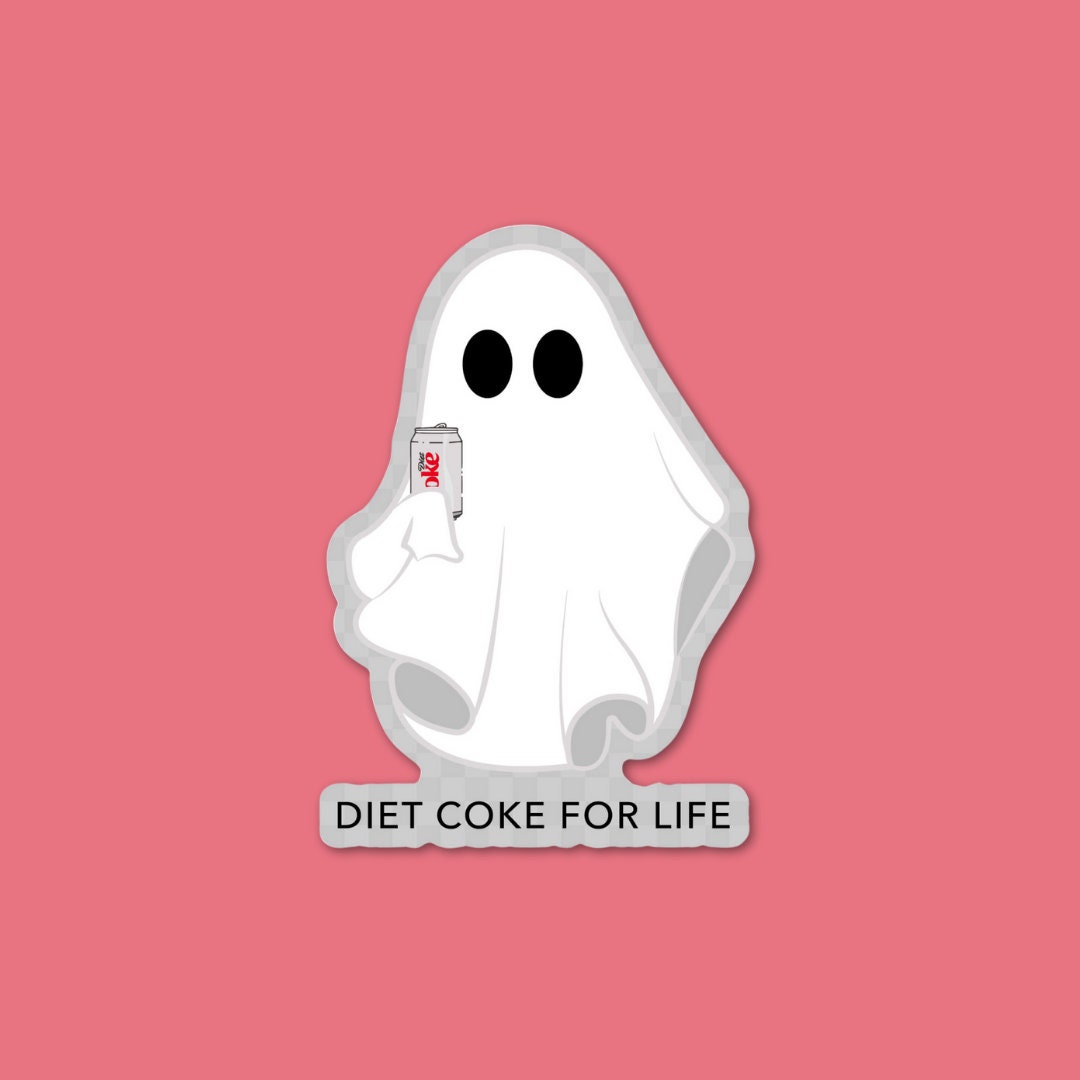 2.1 X 3.0 Clear Diet Coke for Life Ghost Sticker - Etsy