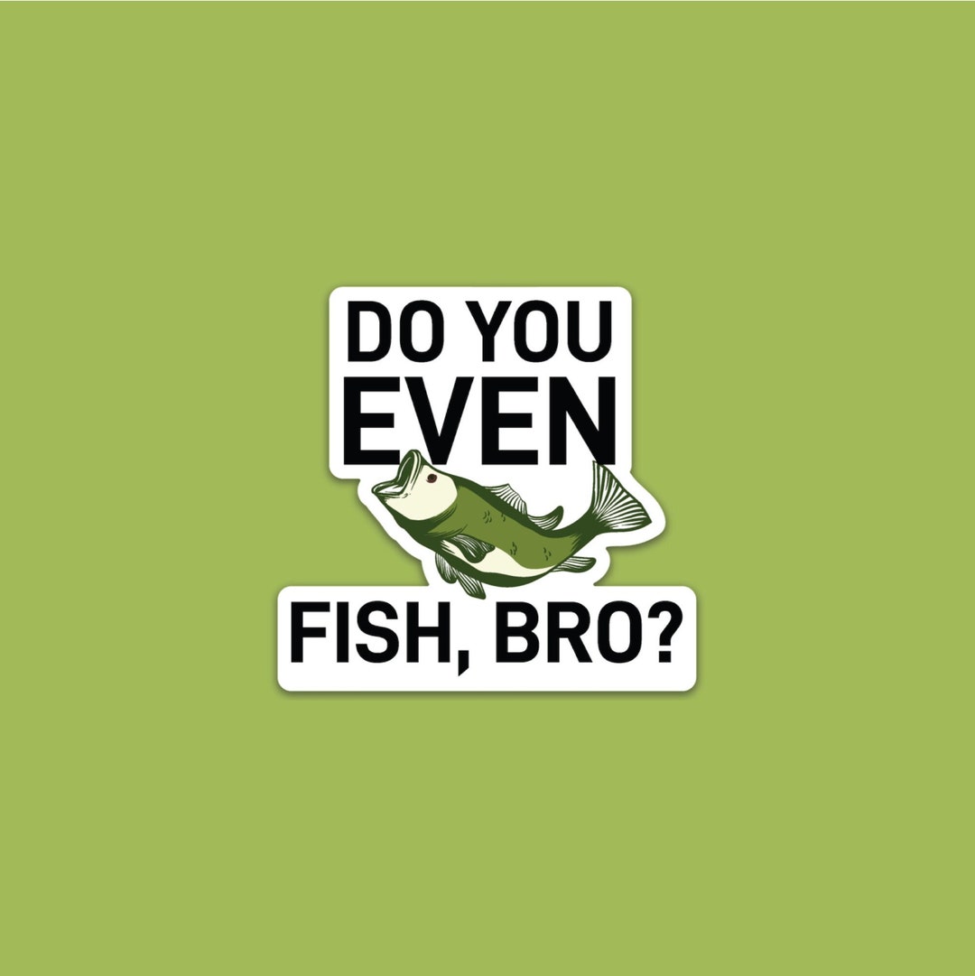3 X 2.9 Do You Even Fish Bro Sticker - Etsy UK