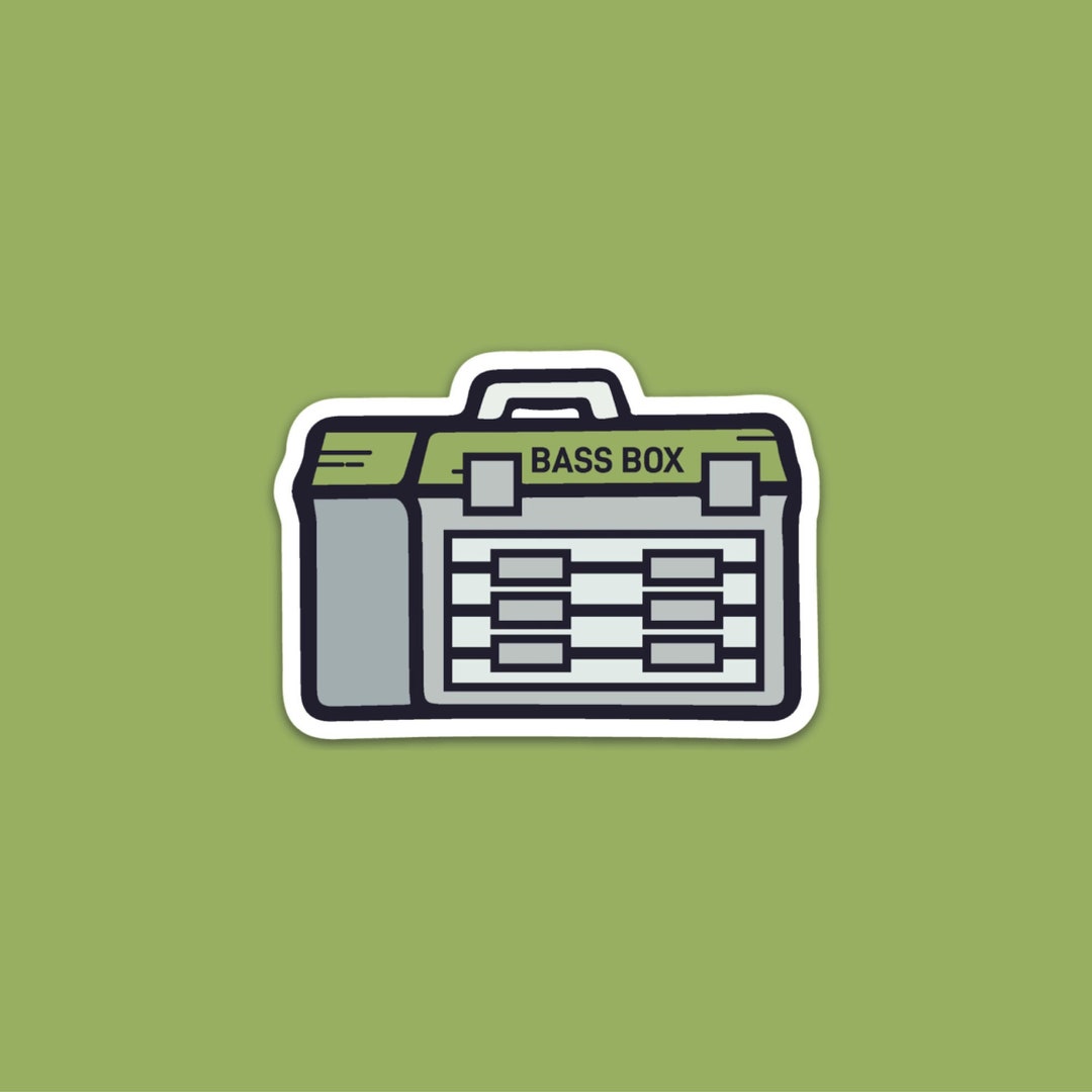 3x2.08 Bass Tackle Box Fishing Sticker - Etsy