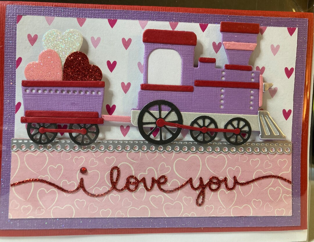 Love Train Valentine Card - Etsy
