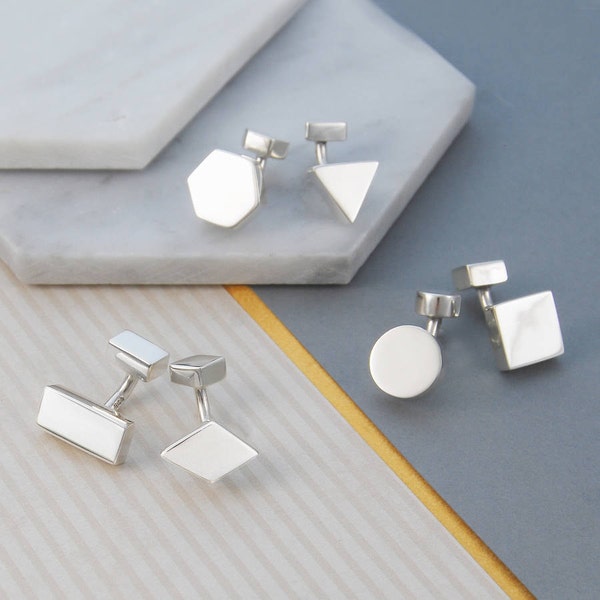 Modern Cufflinks - Etsy UK