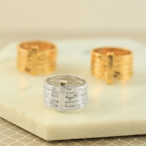 Gold Ring Gold Stacking Ring Chunky Gold Ring Textured - Etsy