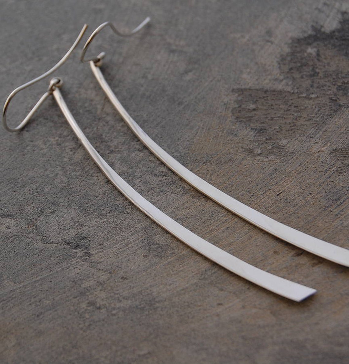 Silver Dangle Earrings Sterling Silver Earrings Long - Etsy