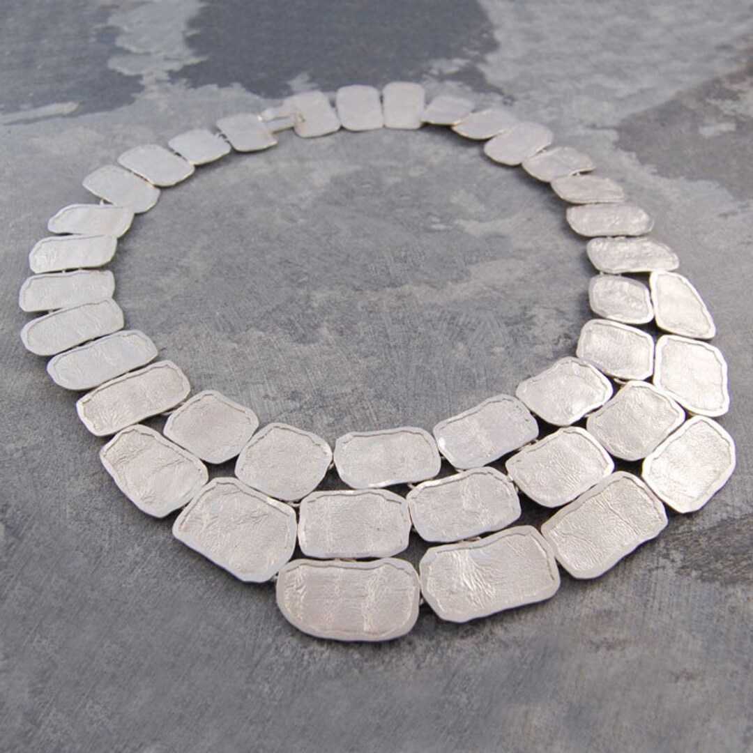 Solid Silver Necklace Sterling Silver Necklace Statement Necklace ...