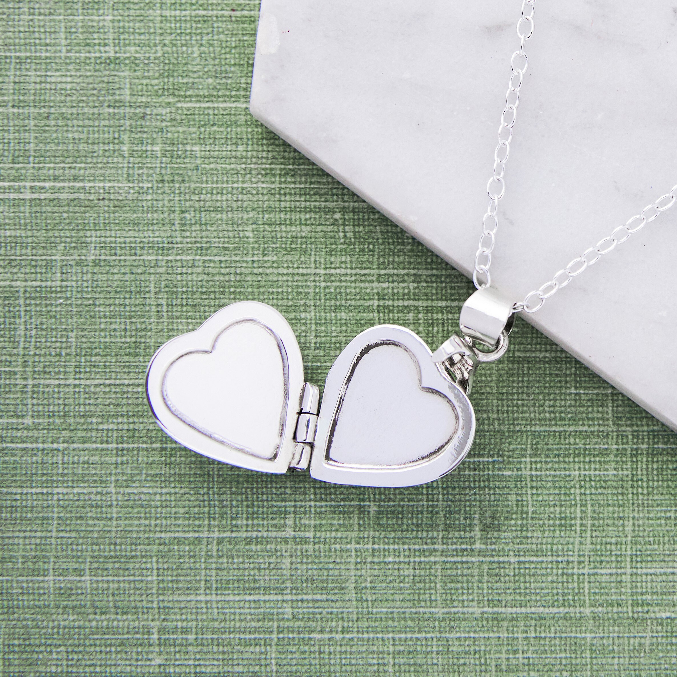 Sterling Silver Heart Locket Necklace Photo Locket Memory - Etsy UK