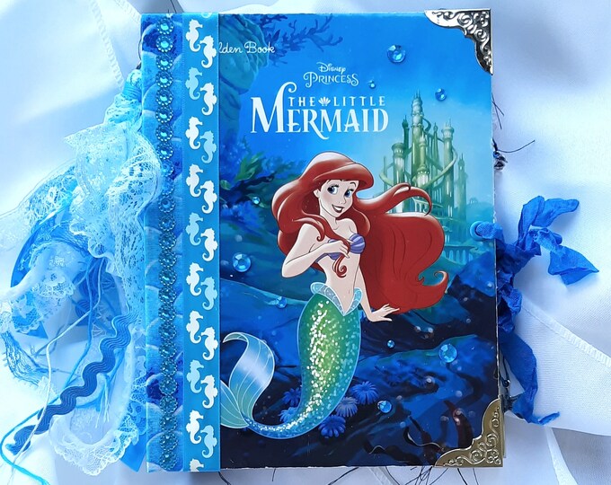 The Little Mermaid Junk Journal | Altered Little Golden Book | the ...