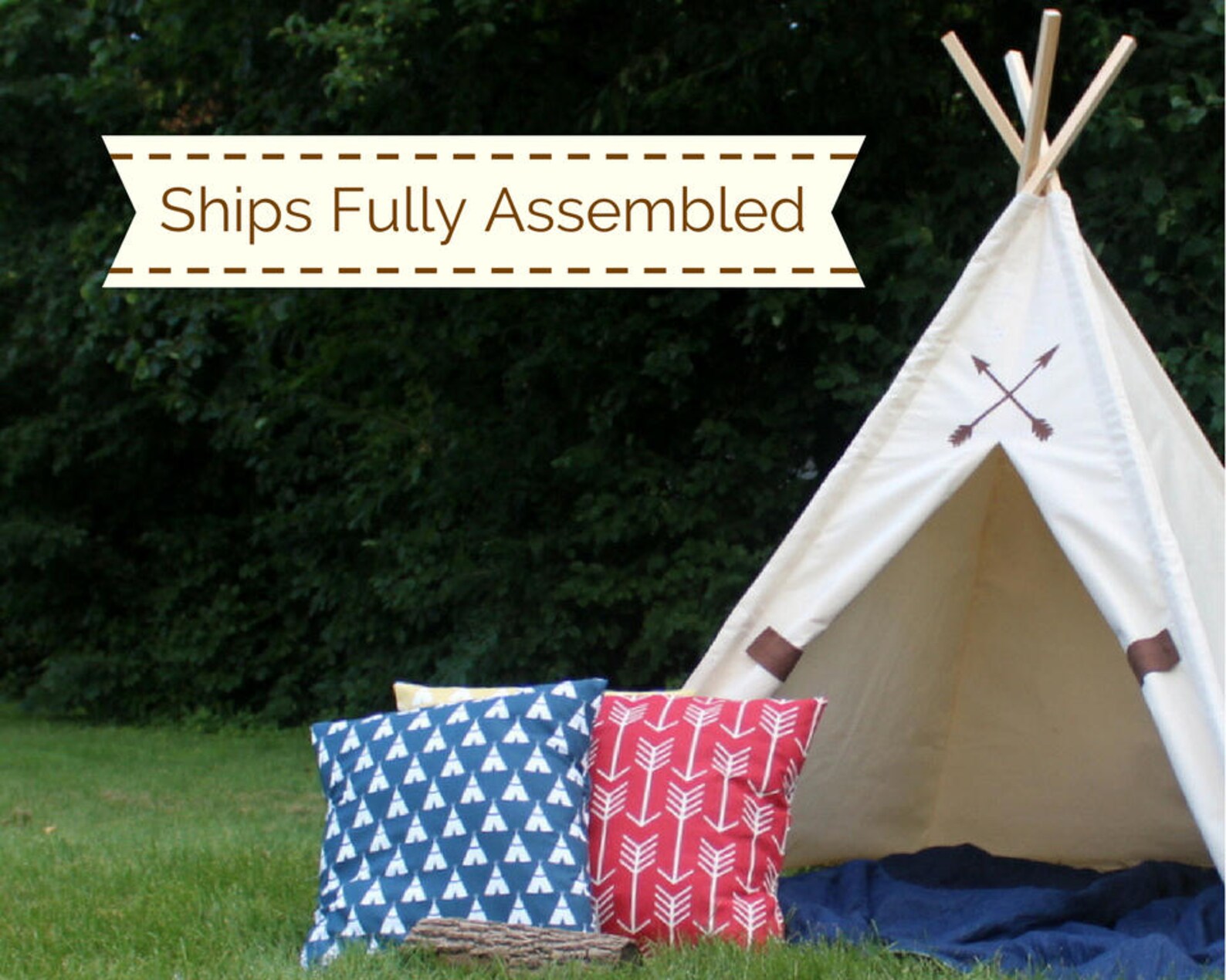 Teepee With Friendship Arrows Five Teepee Sizes Choose Tie | Etsy