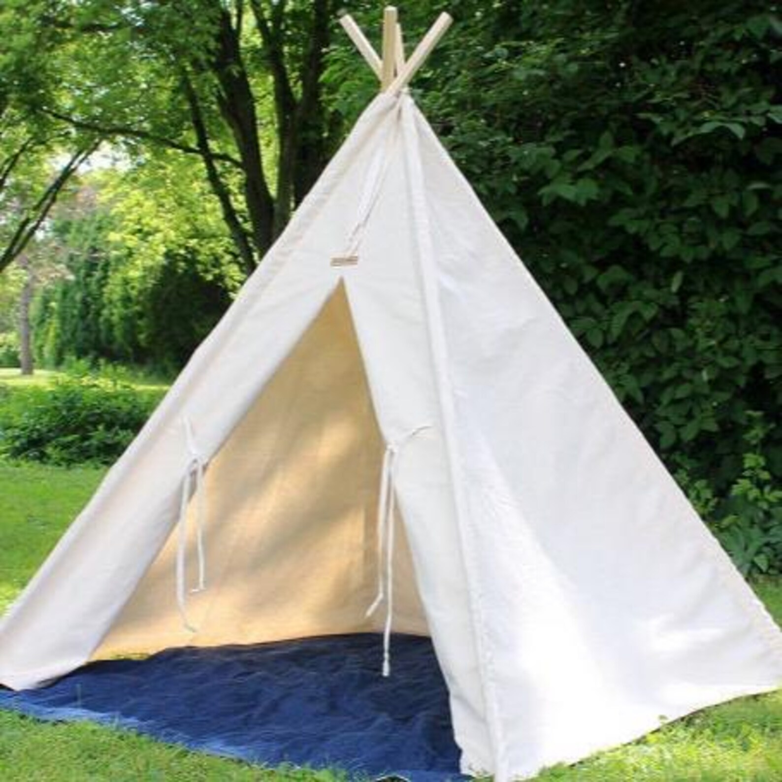Kids Play Tent Canvas Teepee, Can Include Window, Five Sizes, Kids Tee ...