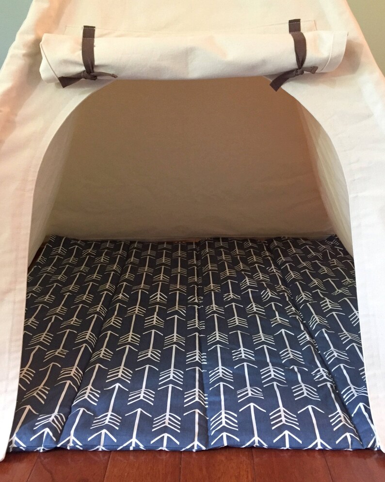 Navy Arrow Teepee Mat, Four Sizes, Kids Play Tent Cushion Mat Base ...