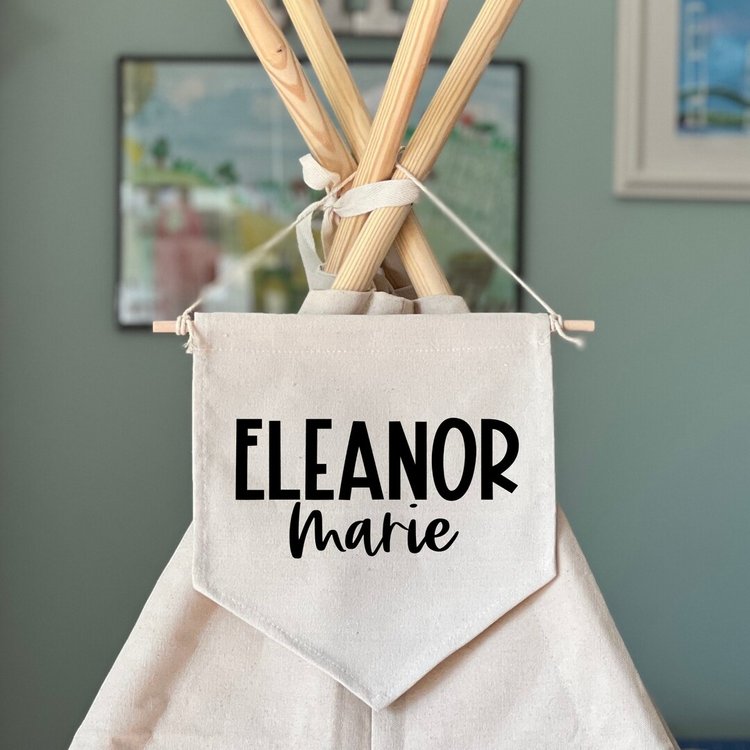 Custom Name Teepee Flag Pennant Banner Sign for Teepees, Wall Pennant ...