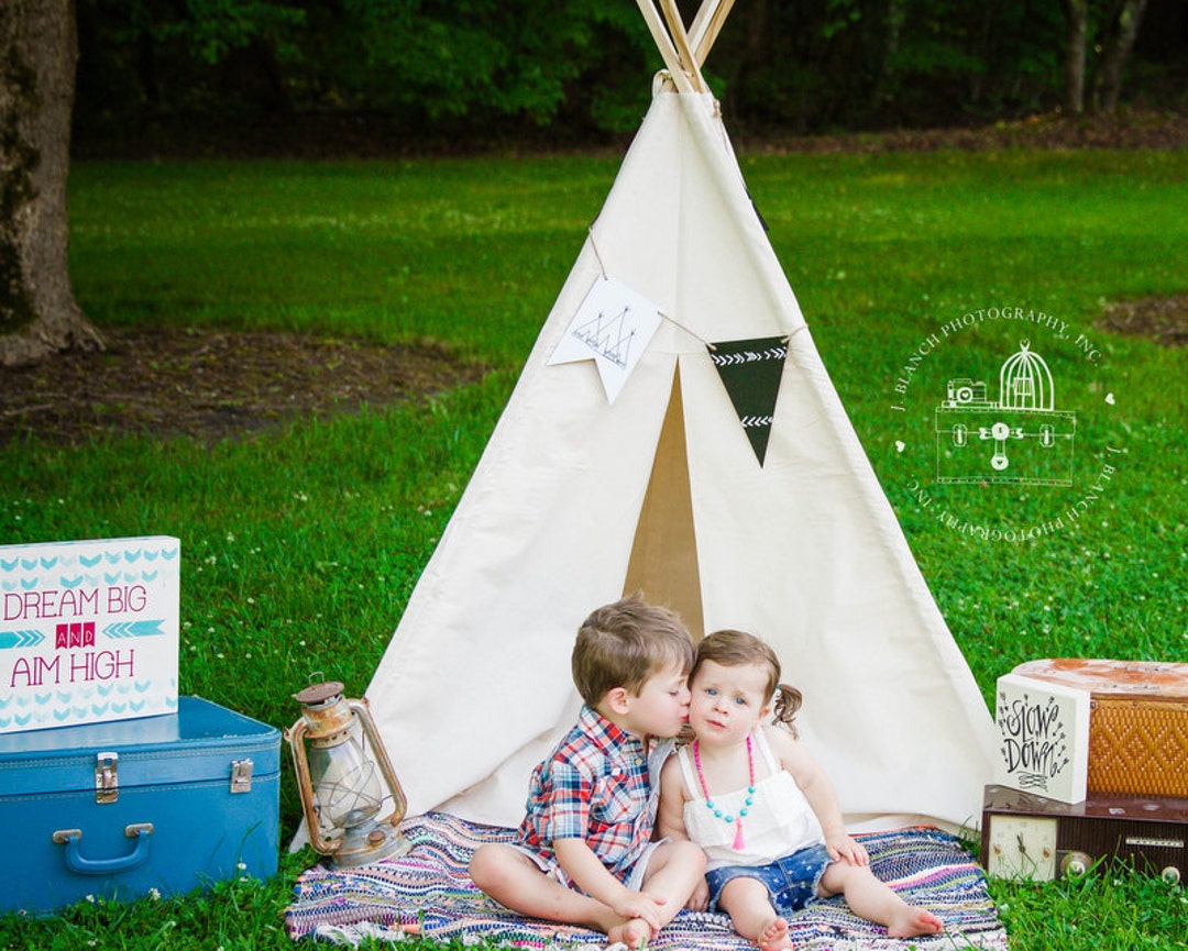 Kids Teepee Play Tent, Five Sizes Available, Can Include Window, Canvas ...