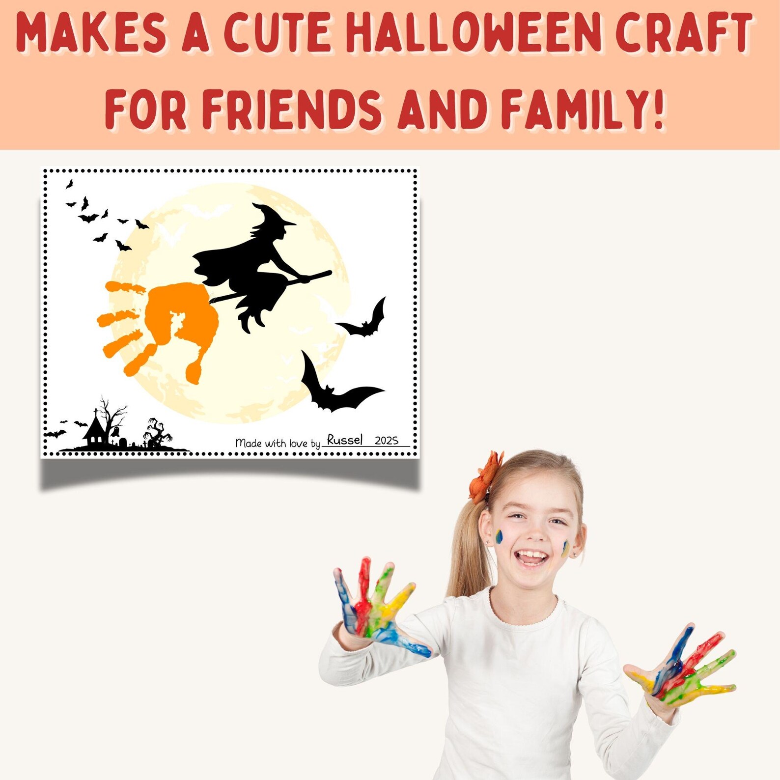 Witch Handprint Template Halloween Handprint Craft, Halloween Coloring ...