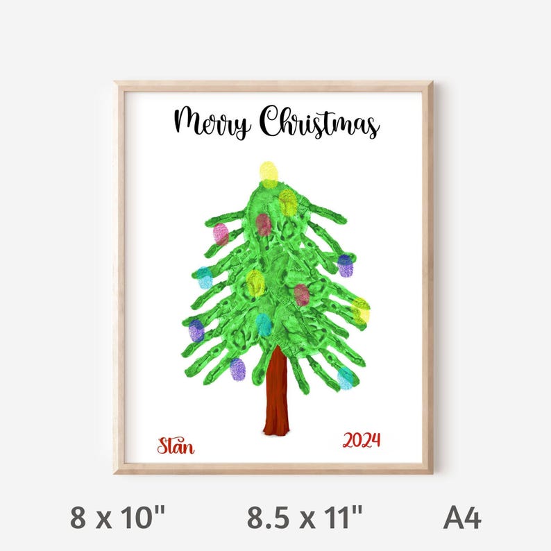 EDITABLE Christmas Tree Handprint Art, Handprint Craft, Christmas ...