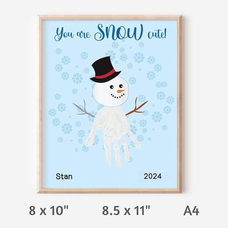 EDITABLE Snowman Handprint Art, Winter Handprint Craft, Handprint Craft ...