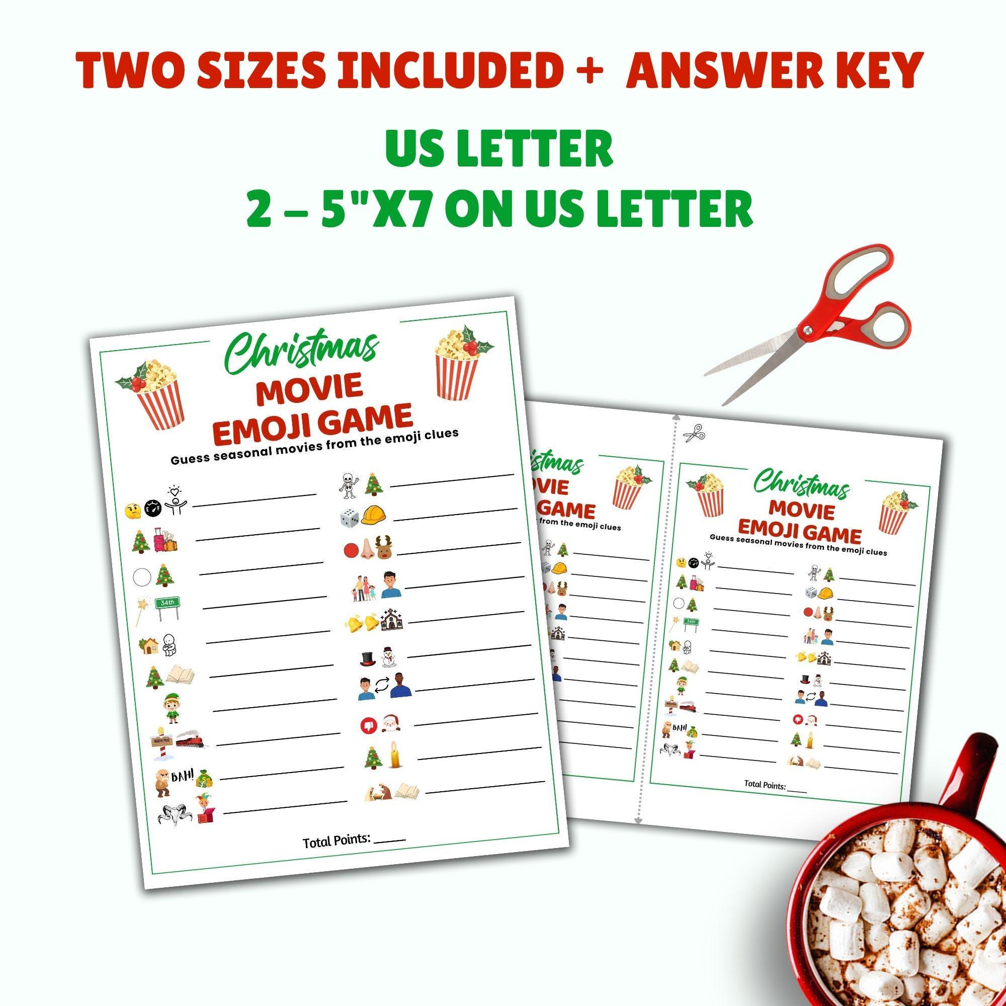 Christmas Movie Emoji Game, Christmas Movie Quiz, Office Christmas ...