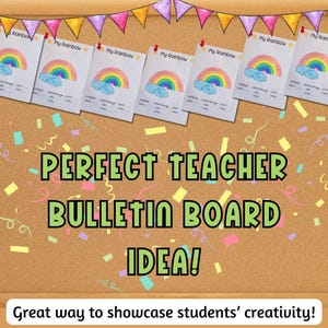 Build a Rainbow Craft Cut and Paste Coloring Activity, Earth Day ...