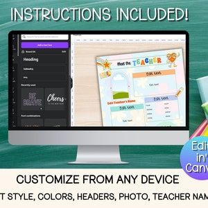 Editable Groovy Meet the Teacher Template Kit, Get to Know Teacher ...