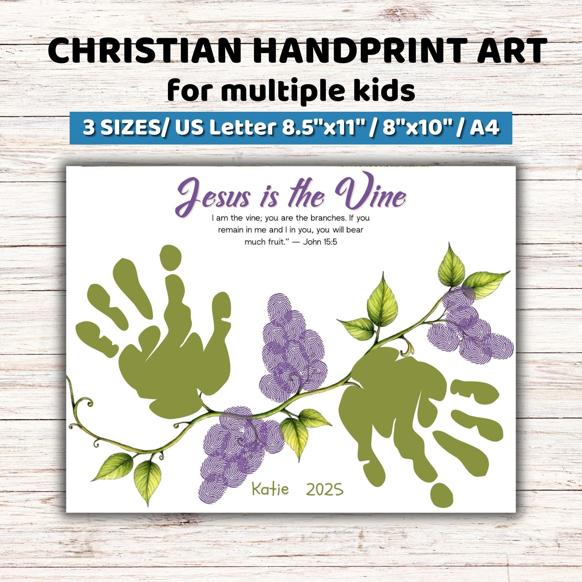 Jesus Handprint Craft for Multiple Kids, Fall Handprint Craft ...
