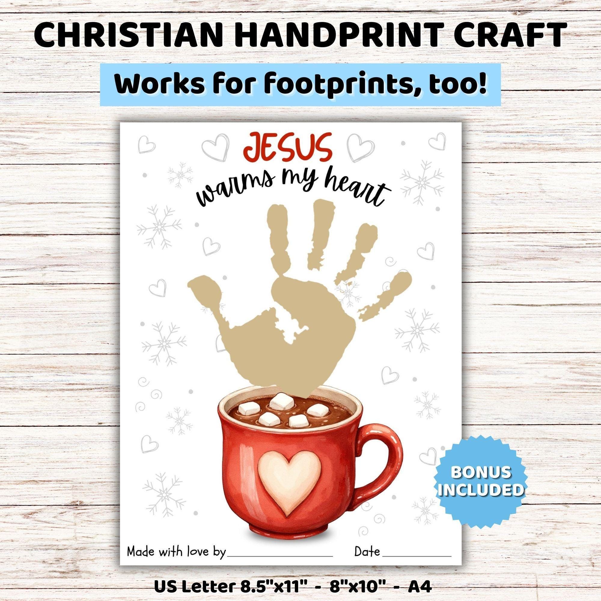 Christian Winter Handprint Craft, Sunday School Craft, Winter Footprint ...