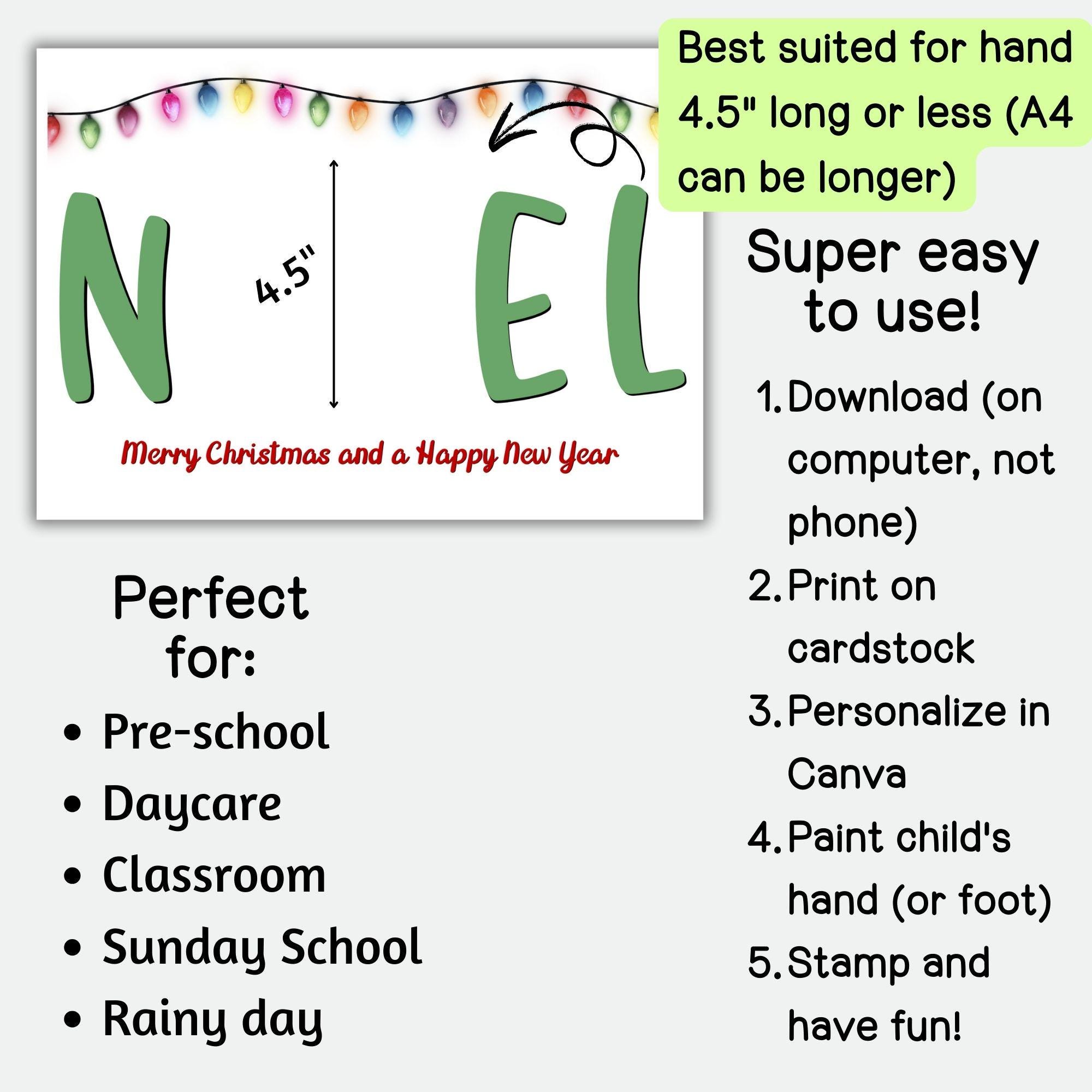 EDITABLE Noel Christmas Handprint, Preschool Christmas Crafts ...