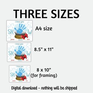 EDITABLE Winter Snowglobe Handprint Art, Winter Handprint, Downloadable ...