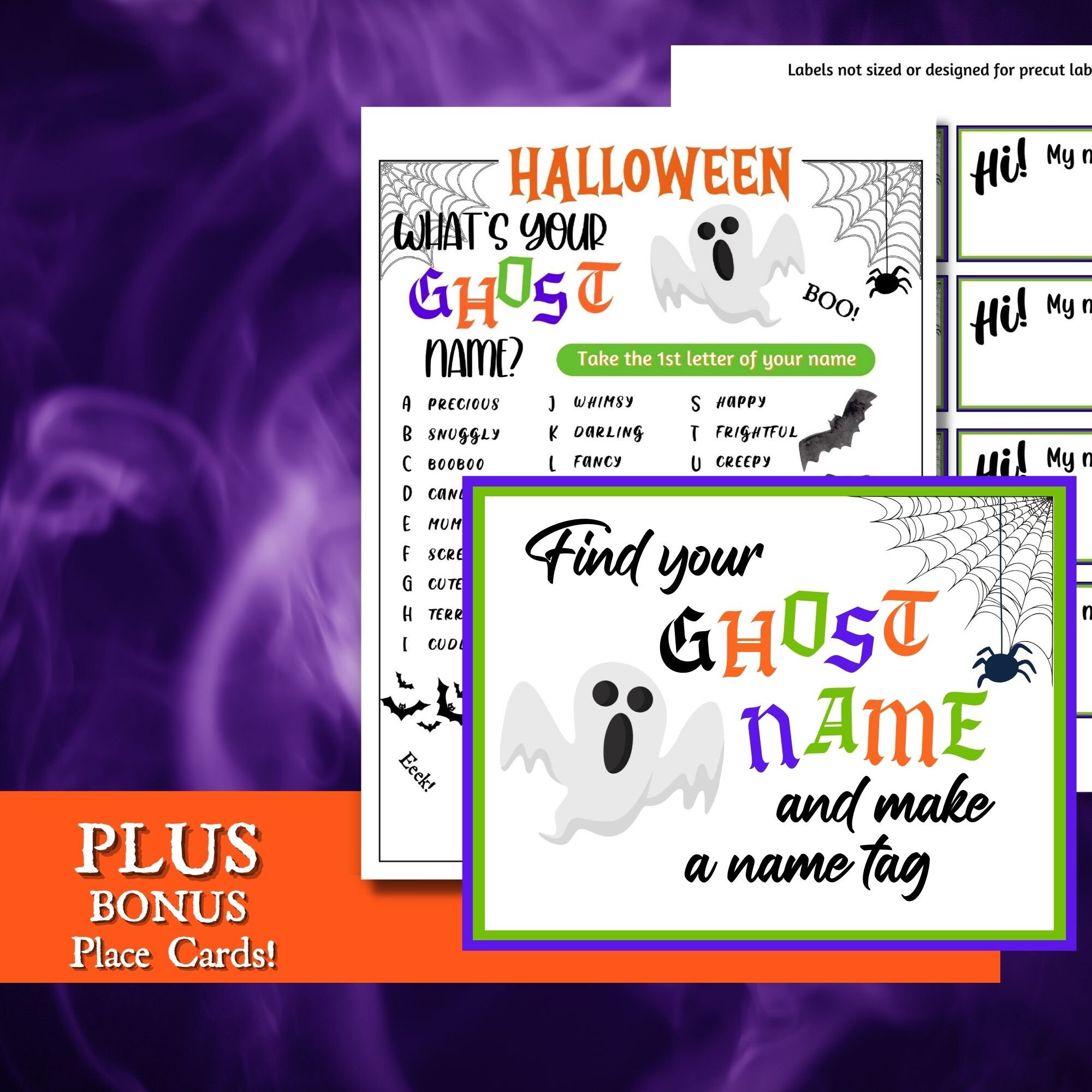 What's Your Ghost Name Game Icebreaker Games, Adult Halloween Games ...