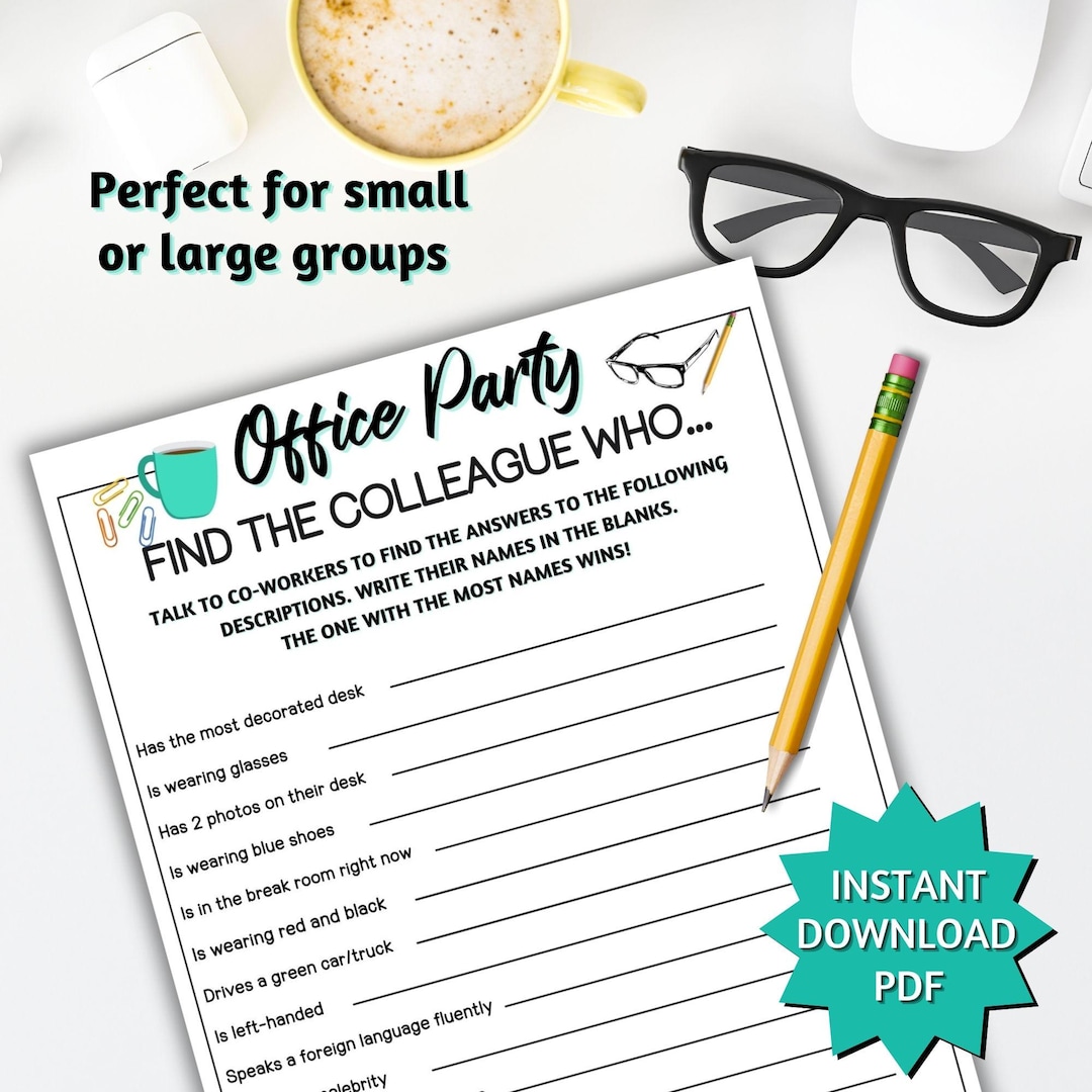 Find the Colleague, Office Games, Work Games, Team Building Games, Team ...