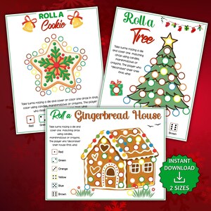 Roll the Dice Christmas Dice Game Bundle, Roll a Tree, Cookie ...