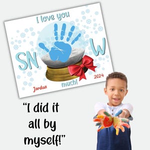 EDITABLE Winter Snowglobe Handprint Art, Winter Handprint, Downloadable ...